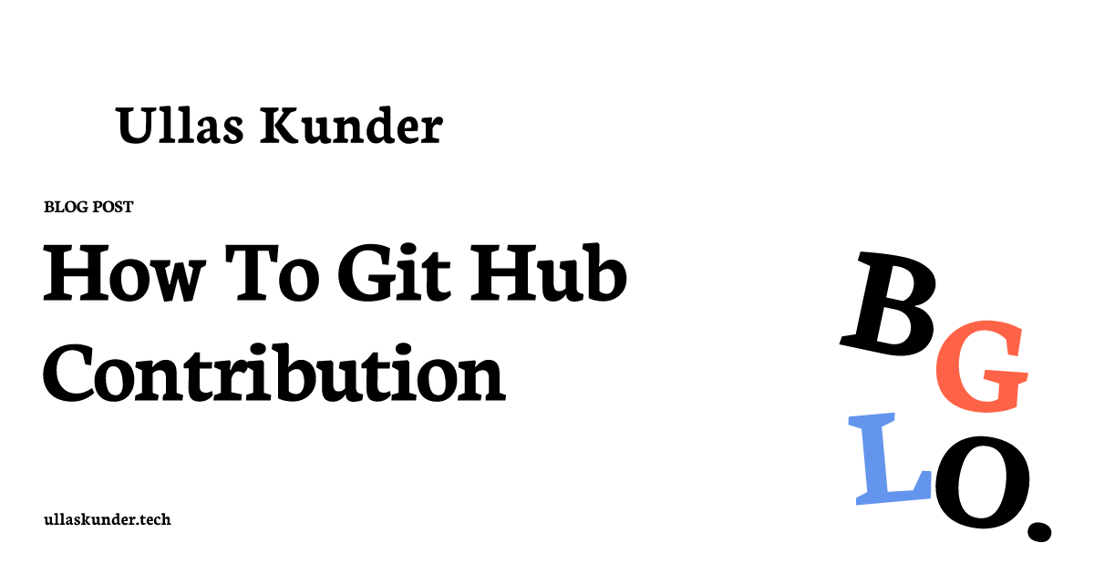 How To Git Hub Contribution